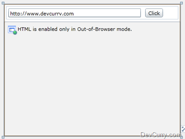 Display HTML in Silverlight using WebBrowser
